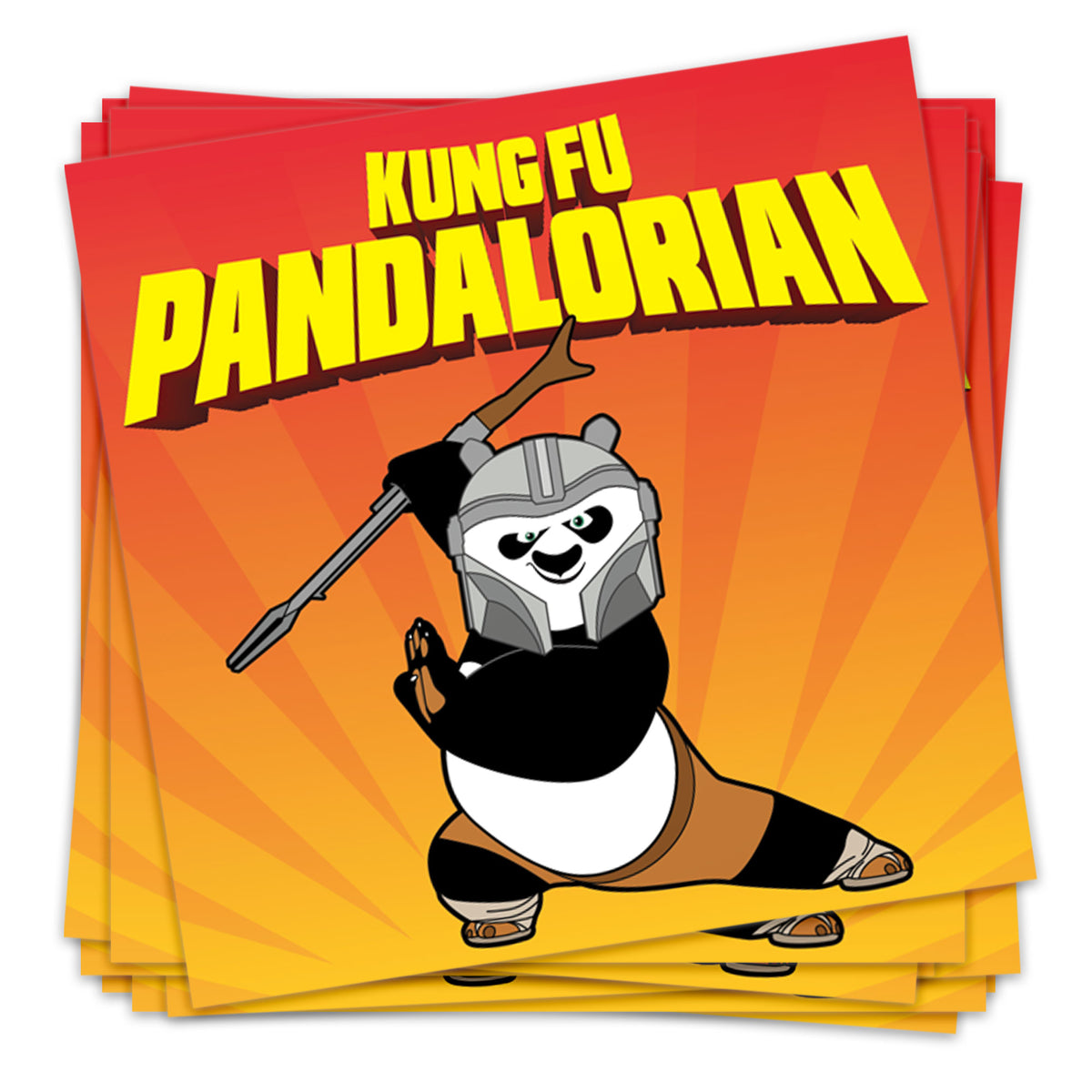 Kung Fu Panda x Mandalorian | Pandalorian | Sticker – 3D Printing by Muckychris