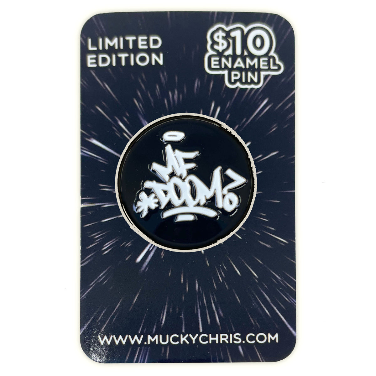 M.F. Doom Round Logo | Enamel Pin – 3D Printing by Muckychris